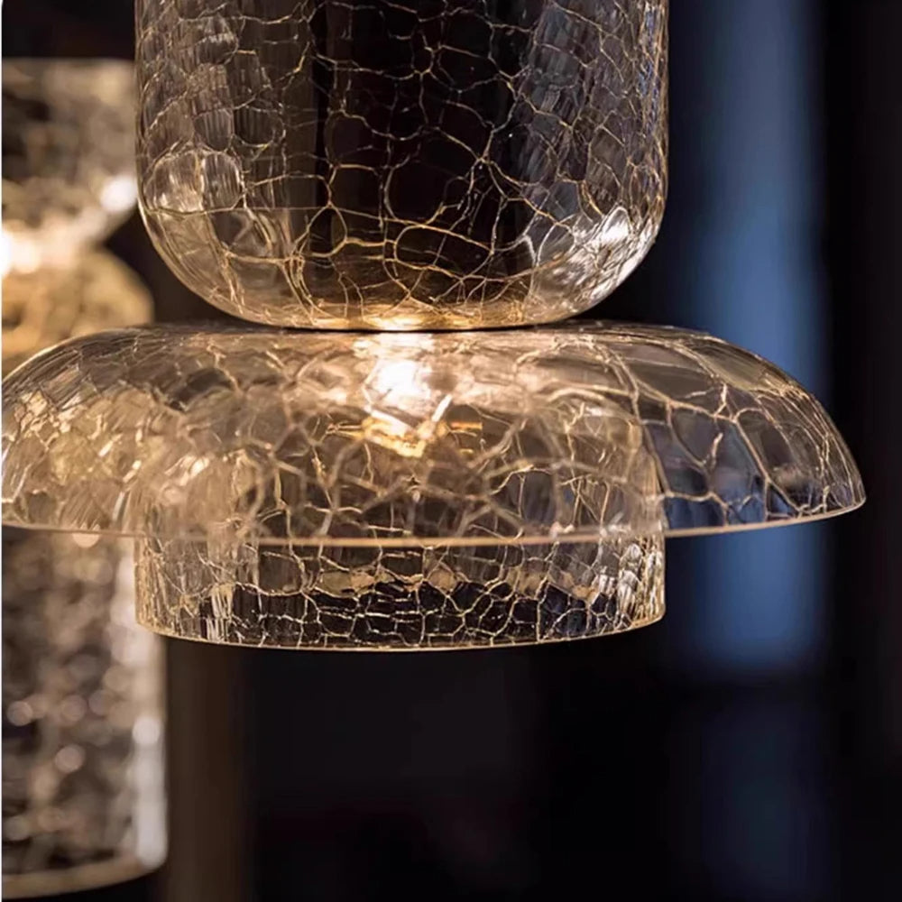 Glacier Crackle Glass Pendant Lights – GabyBerg Design