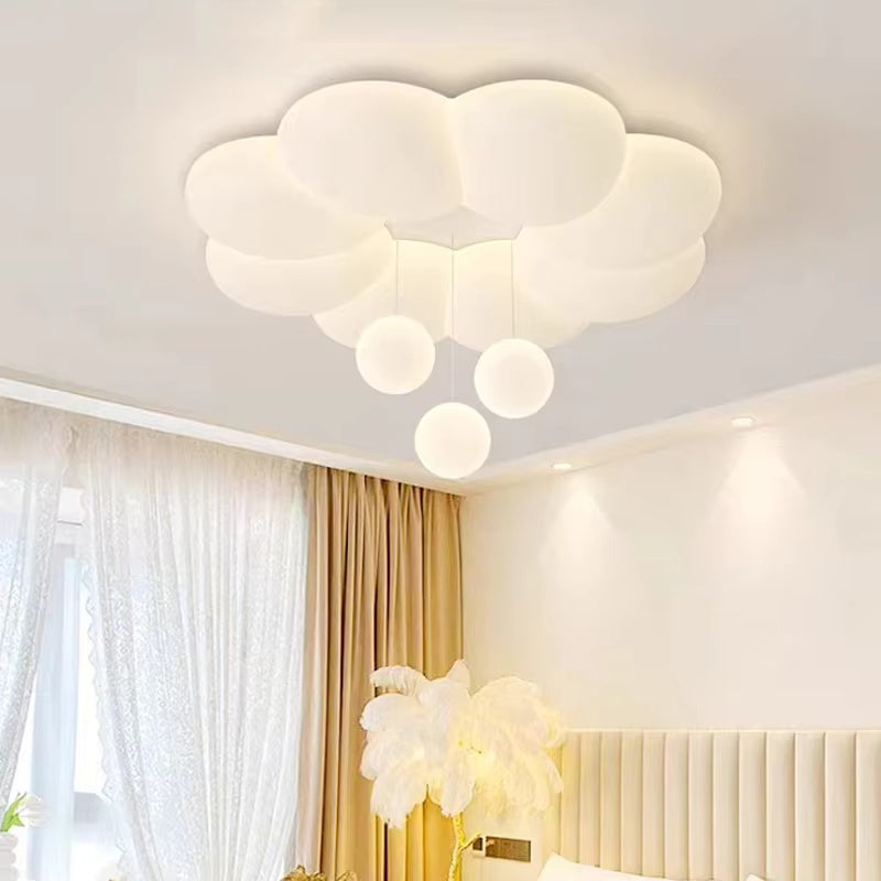 Modern Cream Ceiling Light, Cloud-Inspired Ceiling Lamp, LED Ceiling ...