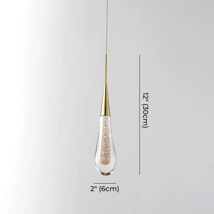 Modern Crystal Pendant Light, Gold Foil Lighting, Luxury Pendant Light ...