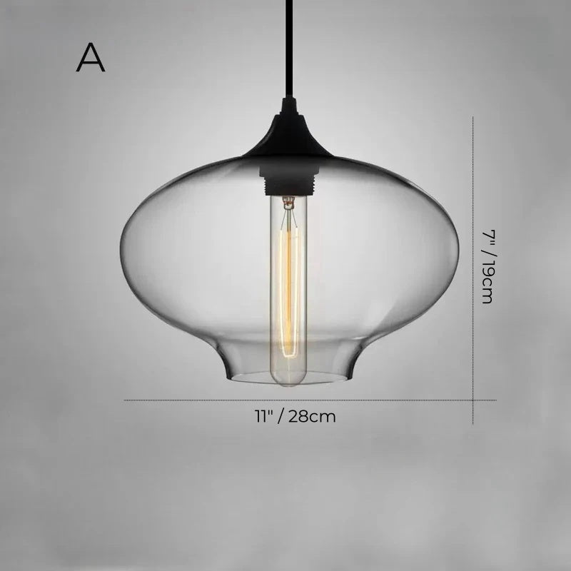 Nordic Simple Clear Glass Pendant Lights, Black – GabyBerg Design