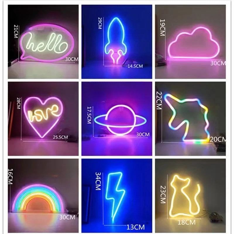 Party Neon LED Lighting, Battery Powered – GabyBerg Design
