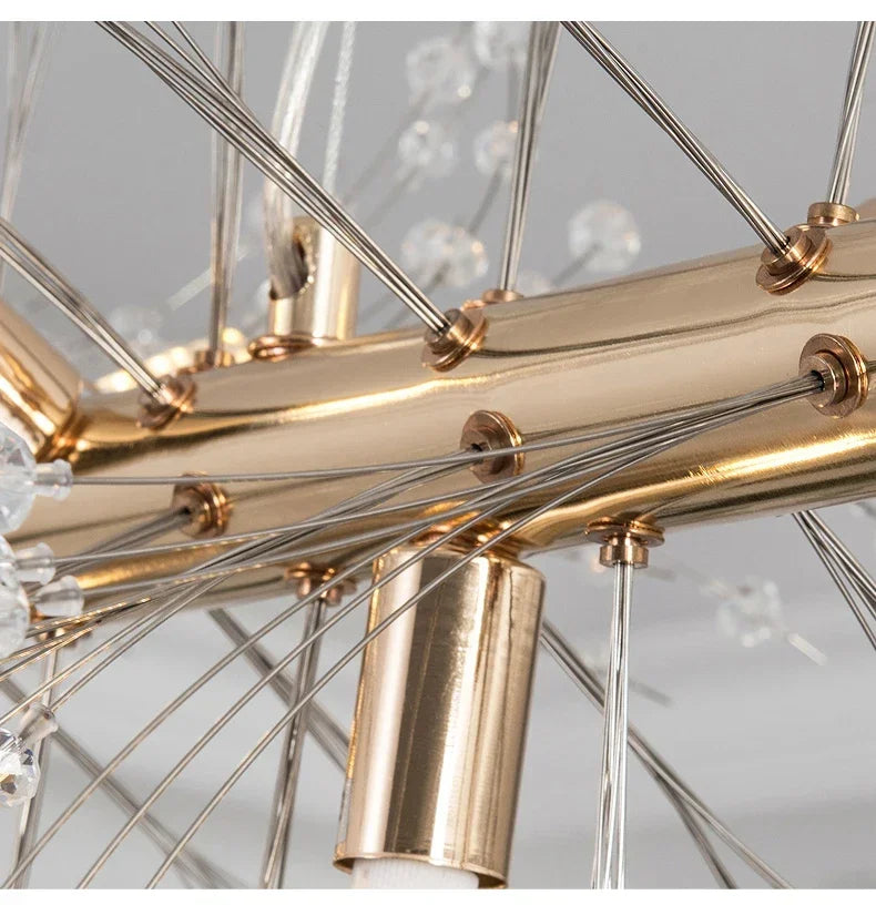 Dandelion Crystal Chandelier - Sparkling Light Fixture - Elegant ...