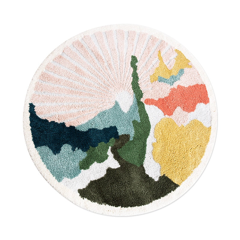 Scandinavian Circular Super Soft Plush Rugs – GabyBerg Design