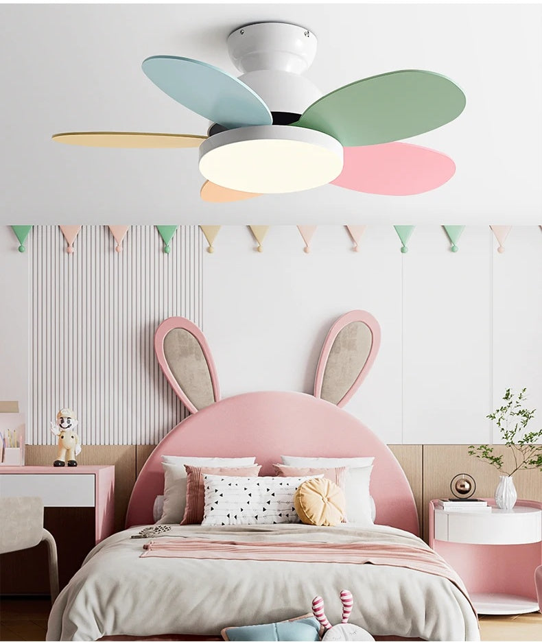 Remote-Controlled Colorful Chandelier Fan for Kids' Bedrooms – GabyBerg ...