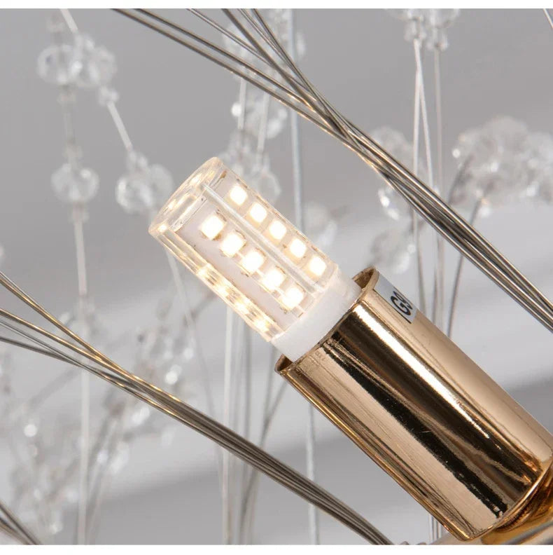 Dandelion Crystal Chandelier - Sparkling Light Fixture - Elegant ...