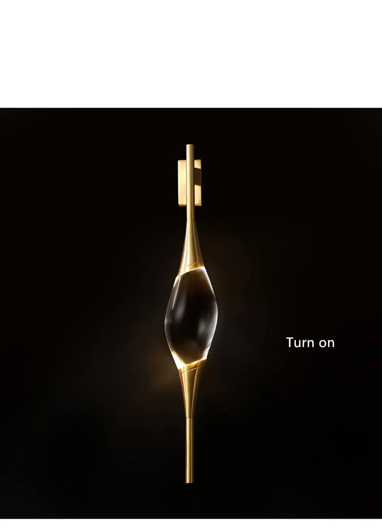 Elegant Shuttle Crystal Copper Wall Lamp – GabyBerg Design