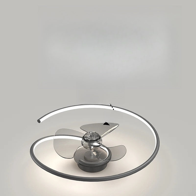Modern Minimalist Ceiling Fan with LED Chandelier & Remote – GabyBerg ...