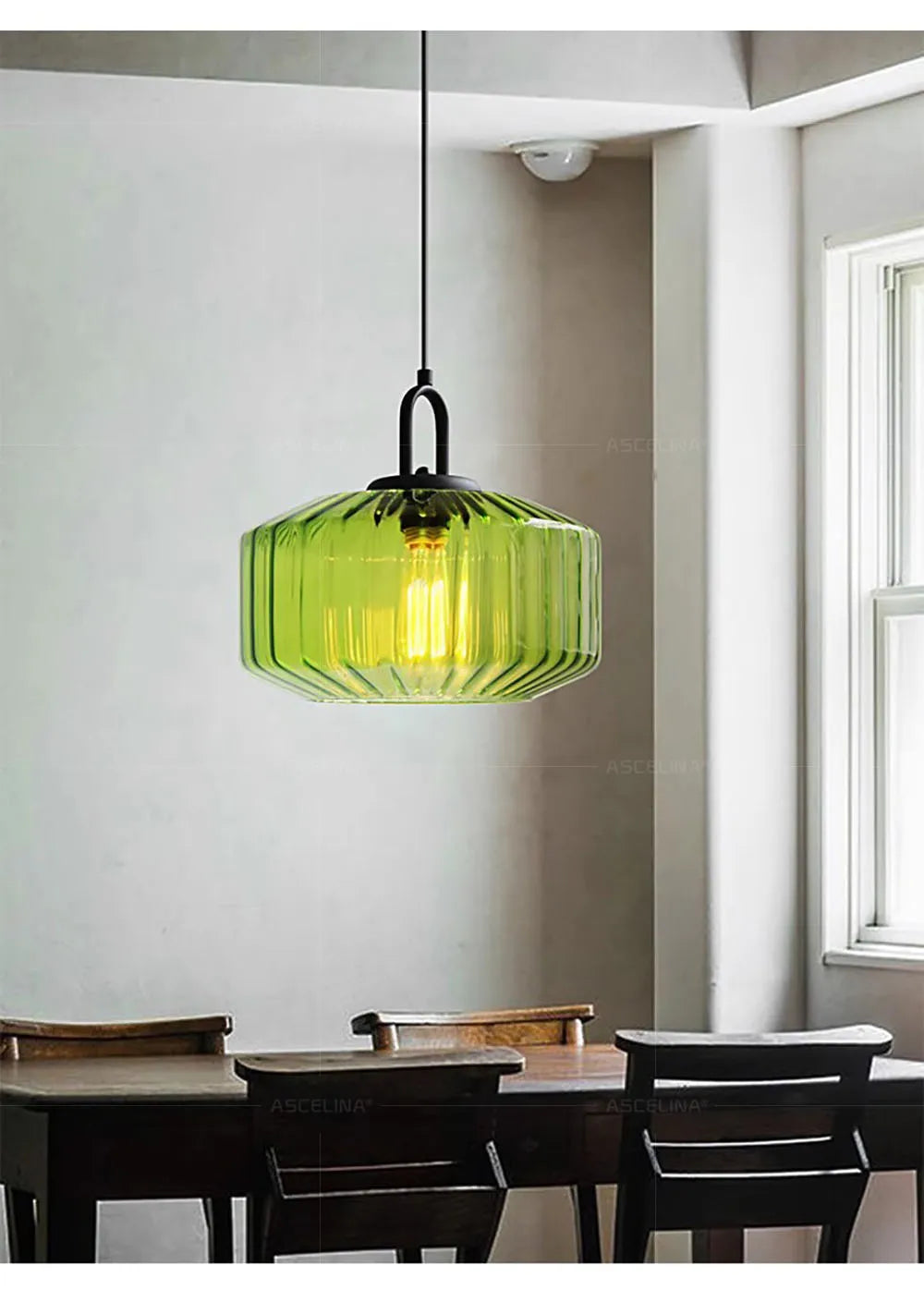 Pristine Dome Purple Glass Pendant Light – GabyBerg Design