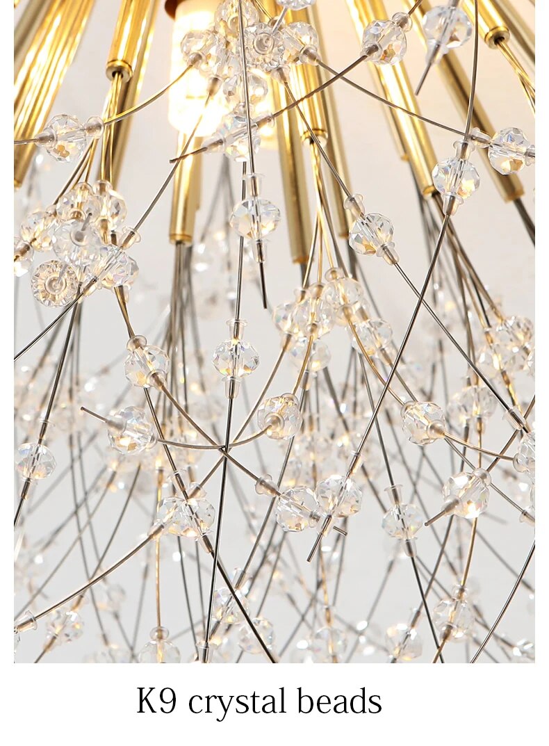 Modern Dandelion Crystal Chandelier – GabyBerg Design