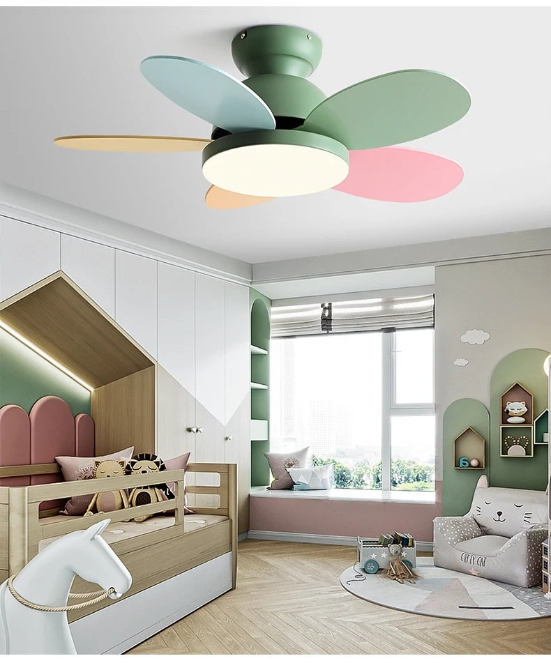 Remote-Controlled Colorful Chandelier Fan for Kids' Bedrooms – GabyBerg ...