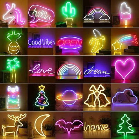 Party Neon LED Lighting, Battery Powered – GabyBerg Design