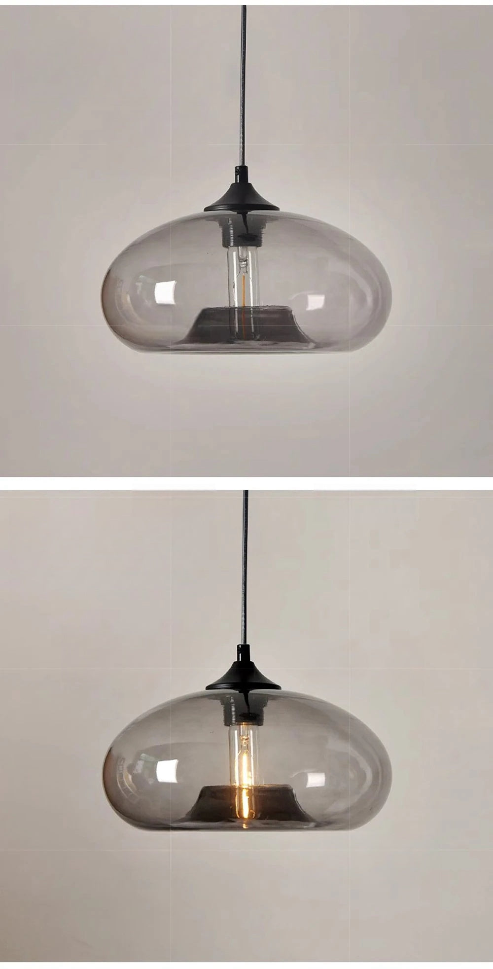 Simple Pure Oval Glass Pendant Lights – GabyBerg Design