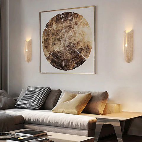 Natural Stone Travertine Hallway Wall Sconces – GabyBerg Design