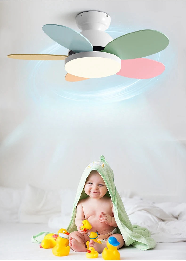 Remote-Controlled Colorful Chandelier Fan for Kids' Bedrooms – GabyBerg ...