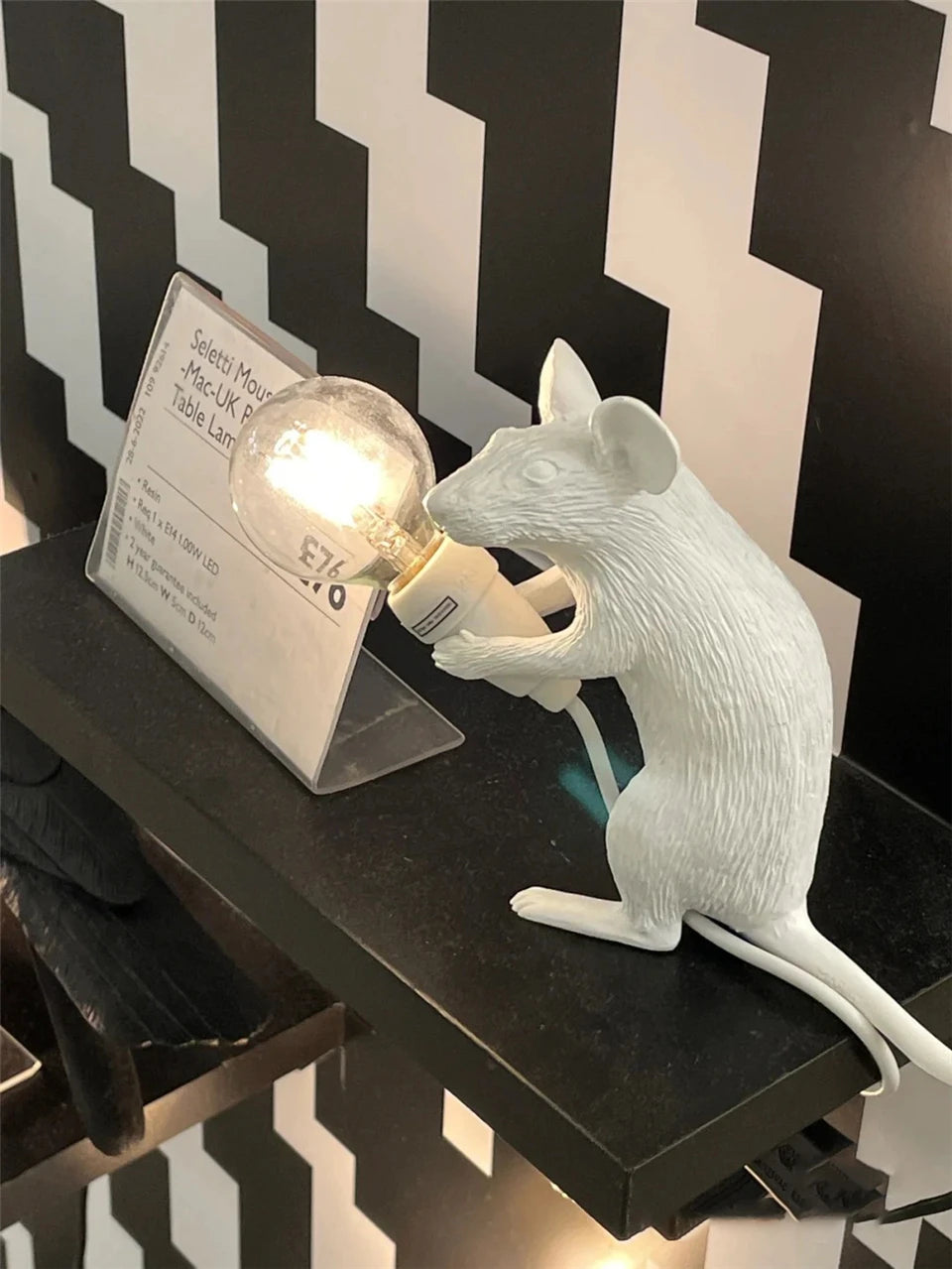 Indoor Mouse Sculpture Lamp, USB Plug – GabyBerg Design