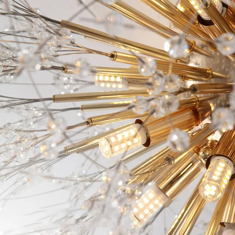 Dandelion Crystal Chandelier - Sparkling Light Fixture - Elegant ...