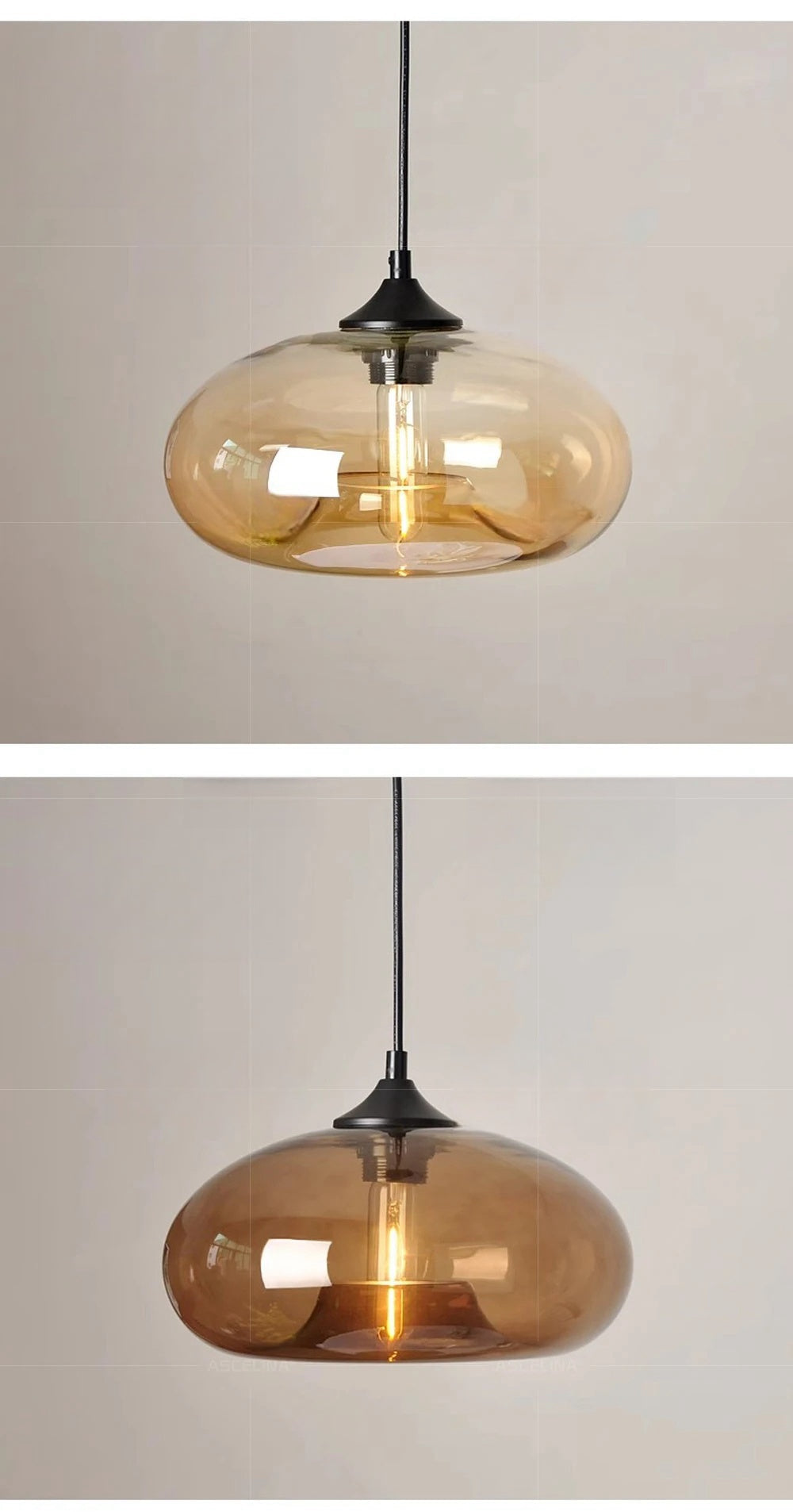 Simple Pure Oval Glass Pendant Lights – GabyBerg Design