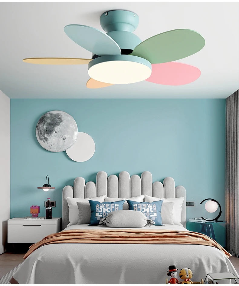 Remote-Controlled Colorful Chandelier Fan for Kids' Bedrooms – GabyBerg ...
