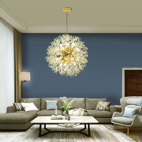 Dandelion Crystal Chandelier - Sparkling Light Fixture - Elegant ...