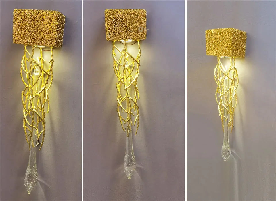 Opulent LED Wall Light with Root Patterns – GabyBerg Design