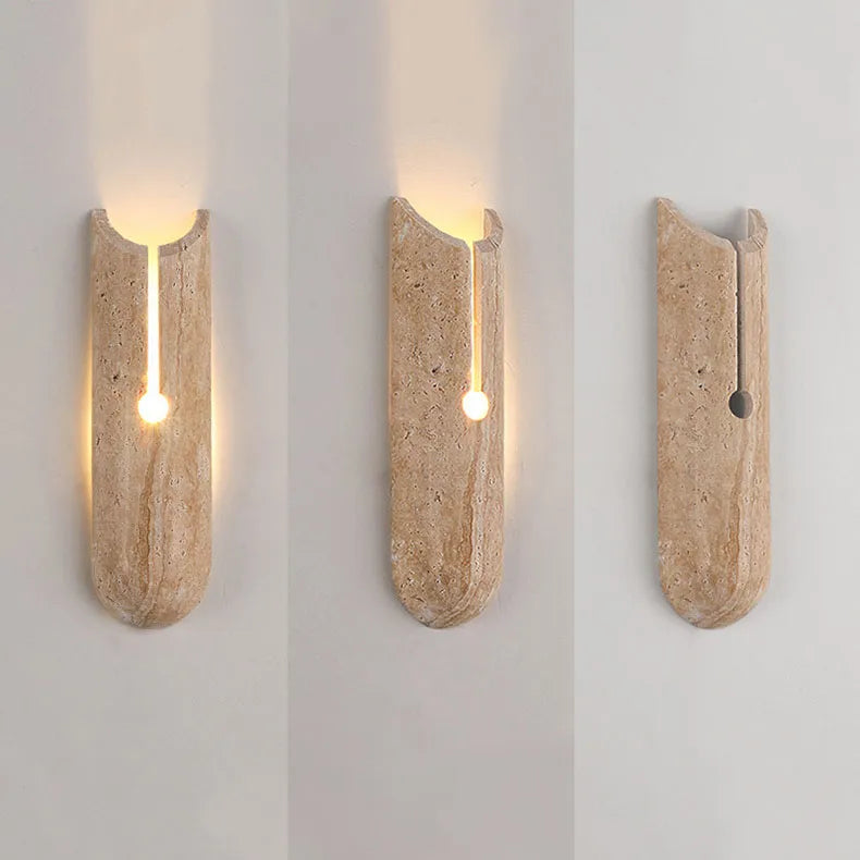 Natural Stone Travertine Hallway Wall Sconces – GabyBerg Design