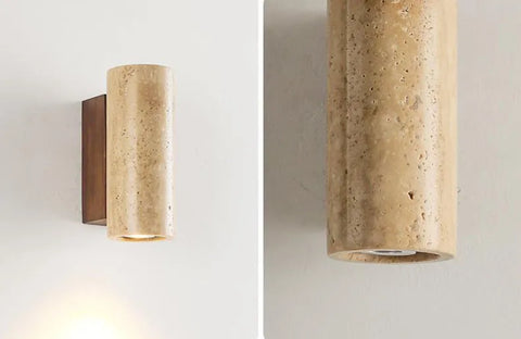 Natural Stone Travertine Hallway Wall Sconces – GabyBerg Design