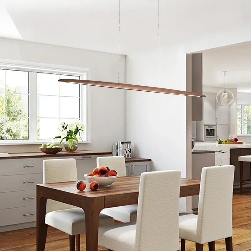 Natural Wood Linear Pendant Light – GabyBerg Design