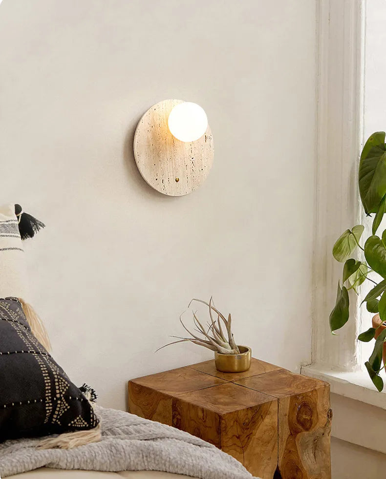 Natural Stone Travertine Hallway Wall Sconces – GabyBerg Design
