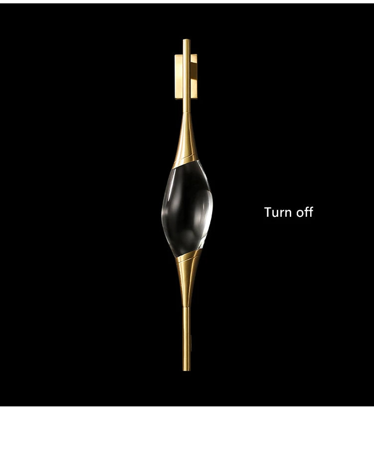 Elegant Shuttle Crystal Copper Wall Lamp – GabyBerg Design