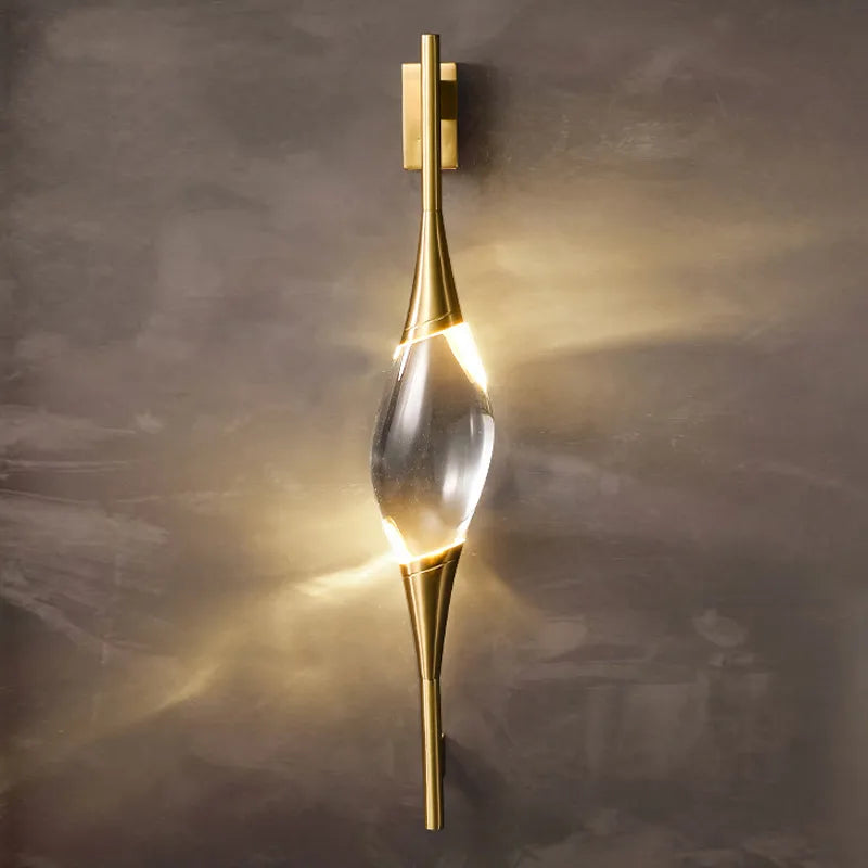 Elegant Shuttle Crystal Copper Wall Lamp – GabyBerg Design