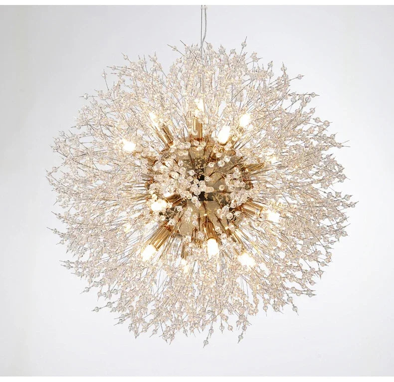 Dandelion Crystal Chandelier - Sparkling Light Fixture - Elegant ...