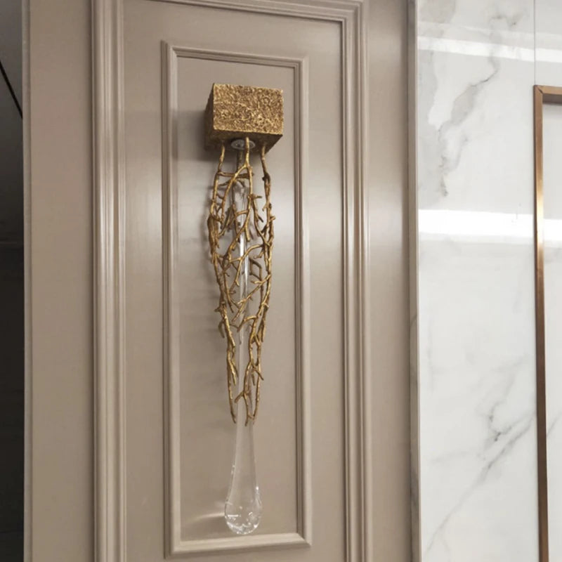 Opulent LED Wall Light with Root Patterns – GabyBerg Design