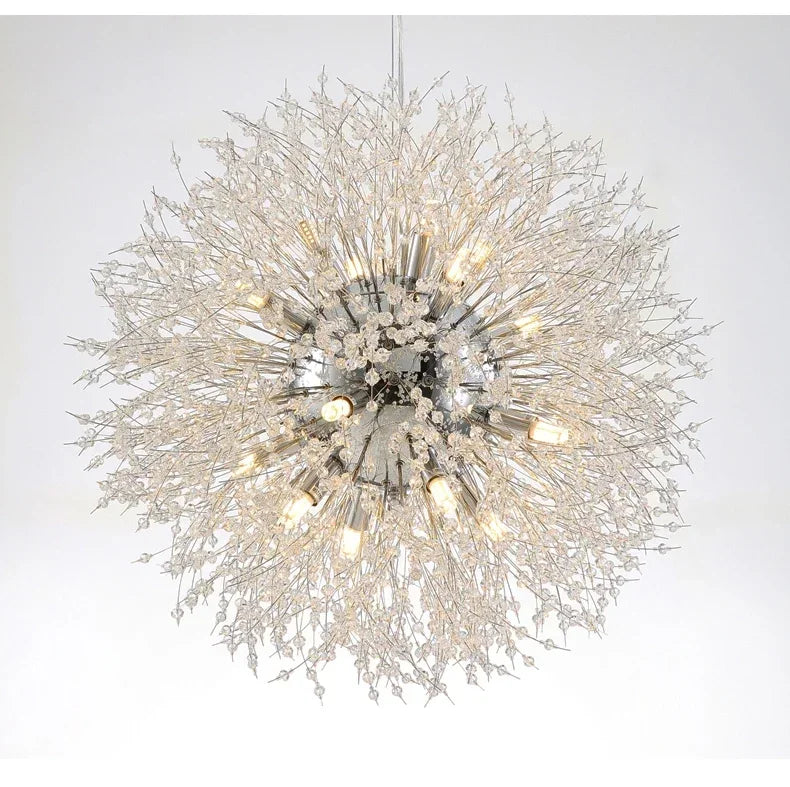 Dandelion Crystal Chandelier - Sparkling Light Fixture - Elegant ...