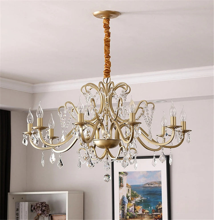 Luxurious Gold Crystal Chandelier – GabyBerg Design