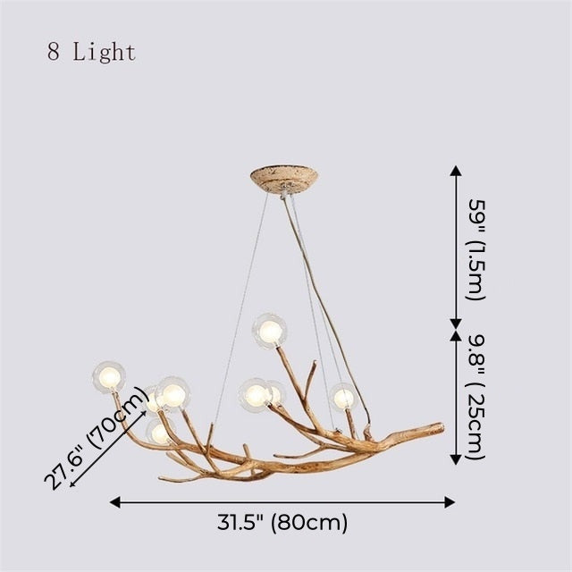 Rustic Tree Branch Chandelier – Nature-Inspired Interiors Home Decor ...