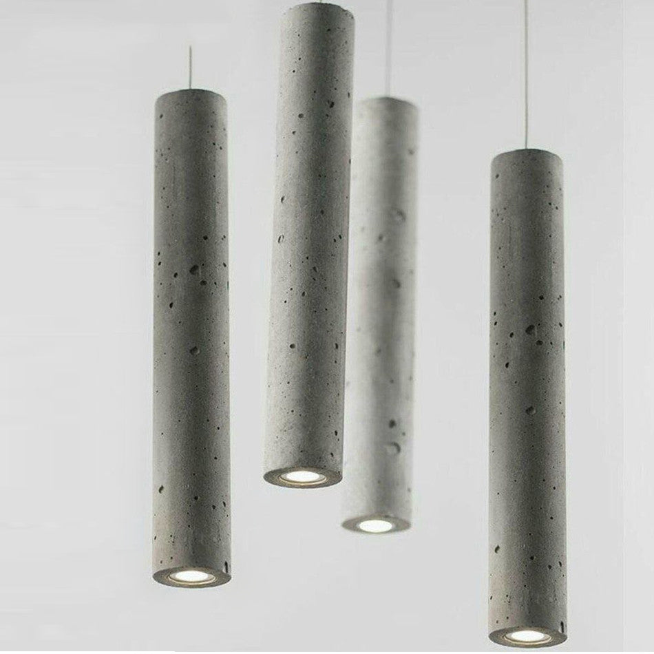 Cylinder Cement LED Lighting, Gray – GabyBerg Design