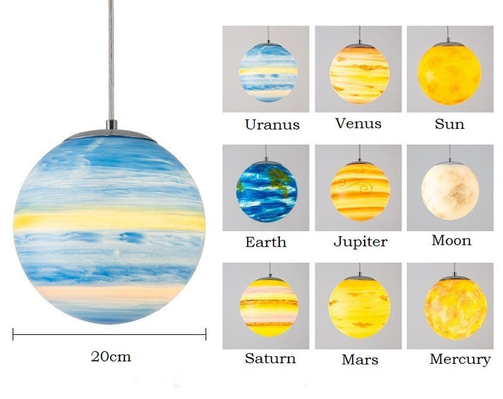 Planets Light Fixture – Solar System Pendant Light for Bedroom or Space ...
