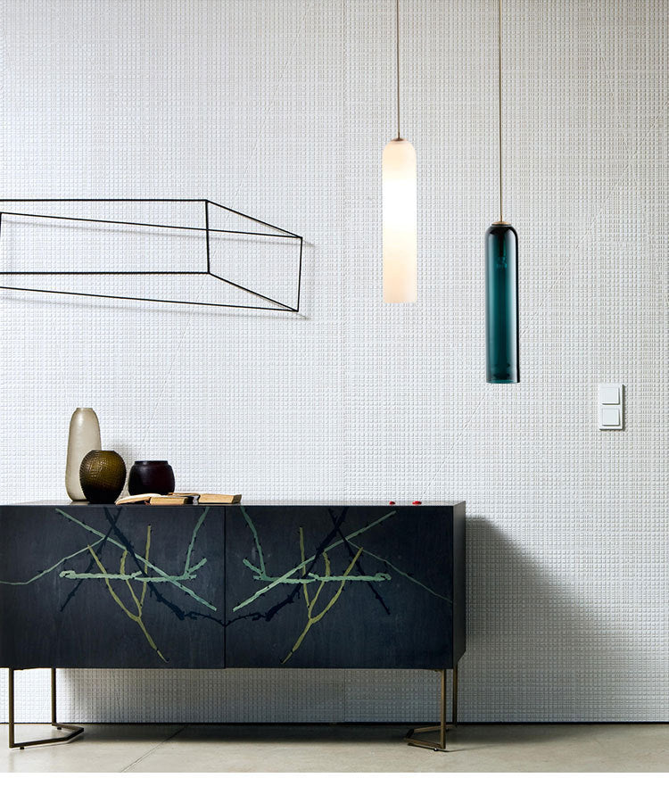 Modern Cylinder Glass Light Fixture – GabyBerg Design