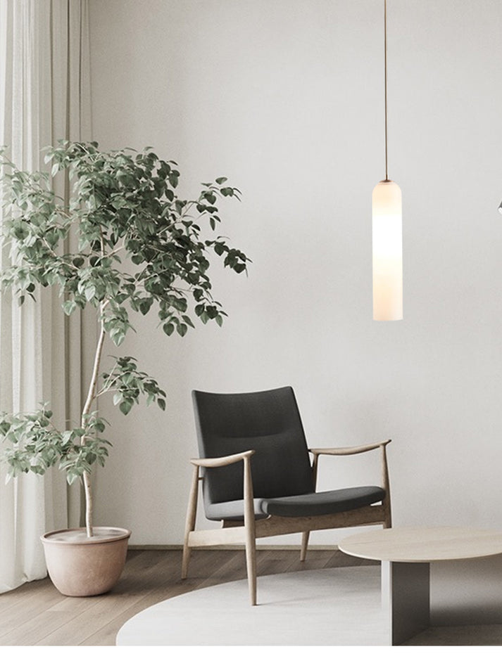 Modern Cylinder Glass Light Fixture – GabyBerg Design