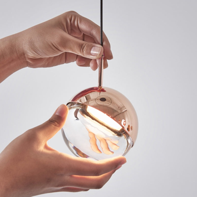 Rose Gold Drop Pendant Light - Elegant Rose Gold Fixture - Modern ...