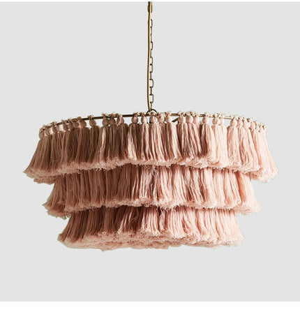 Nordic Pink Tassels Chandelier, Wall Lamp – GabyBerg Design