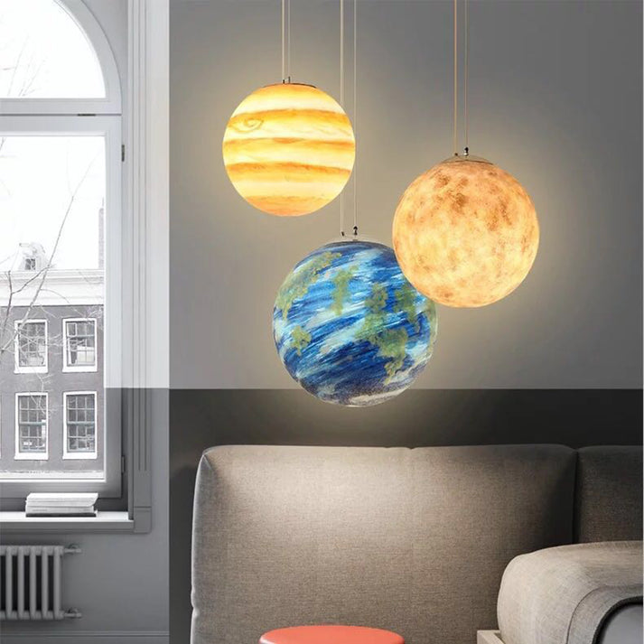 Planets Light Fixture – Solar System Pendant Light for Bedroom or Space ...