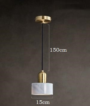Natural Marble Light Fixture - Small Pendant Light - White Marble Light ...
