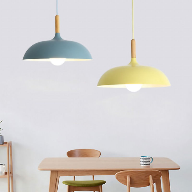 Minimalist Wood Plate Pendant Light – GabyBerg Design