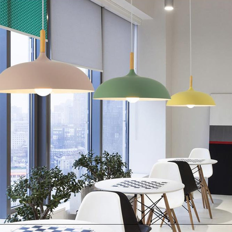 Minimalist Wood Plate Pendant Light – GabyBerg Design