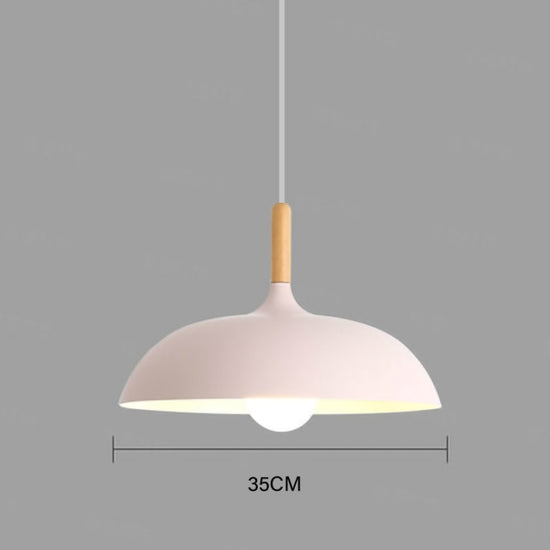 Minimalist Wood Plate Pendant Light – GabyBerg Design