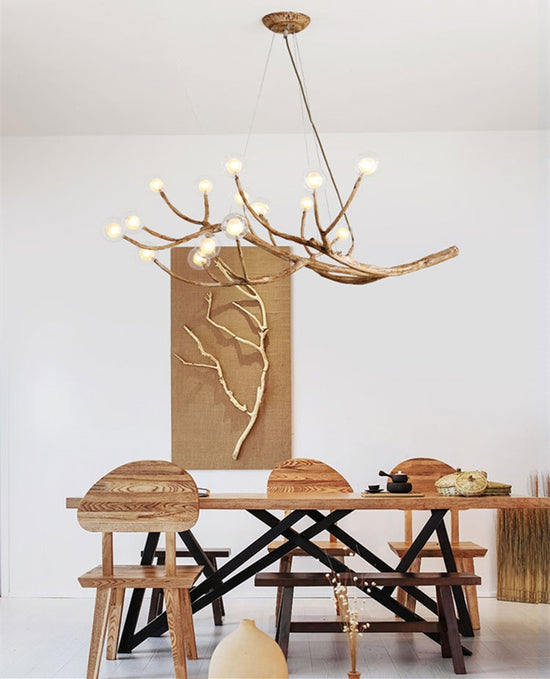 Modern Rustic Tree Branch Chandelier | Nature-Inspired Lighting for ...