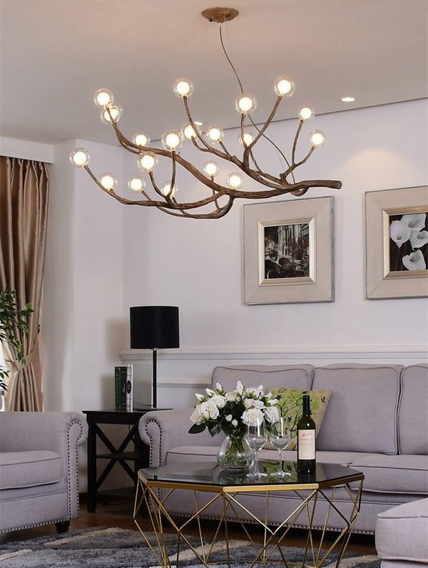 Modern Rustic Tree Branch Chandelier - Nature Inspired Chandeliers ...