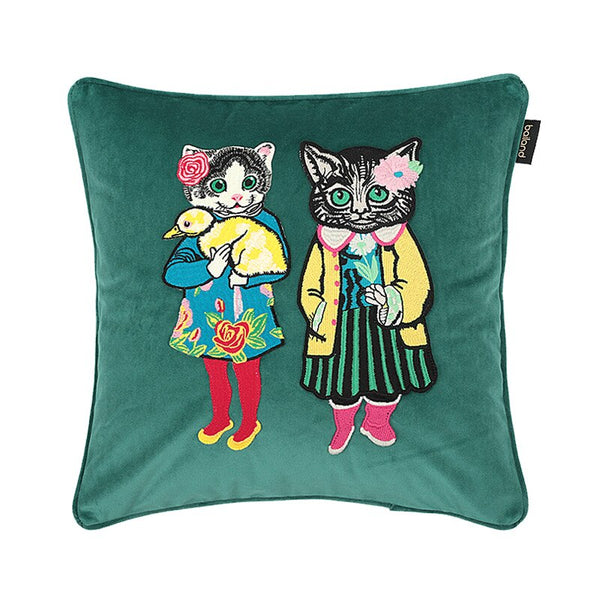 Retro GG Style Animals Applique Pillow Case, 45x45cm – GabyBerg Design