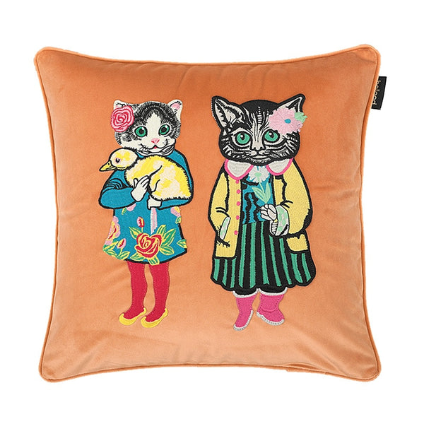 Retro GG Style Animals Applique Pillow Case, 45x45cm – GabyBerg Design
